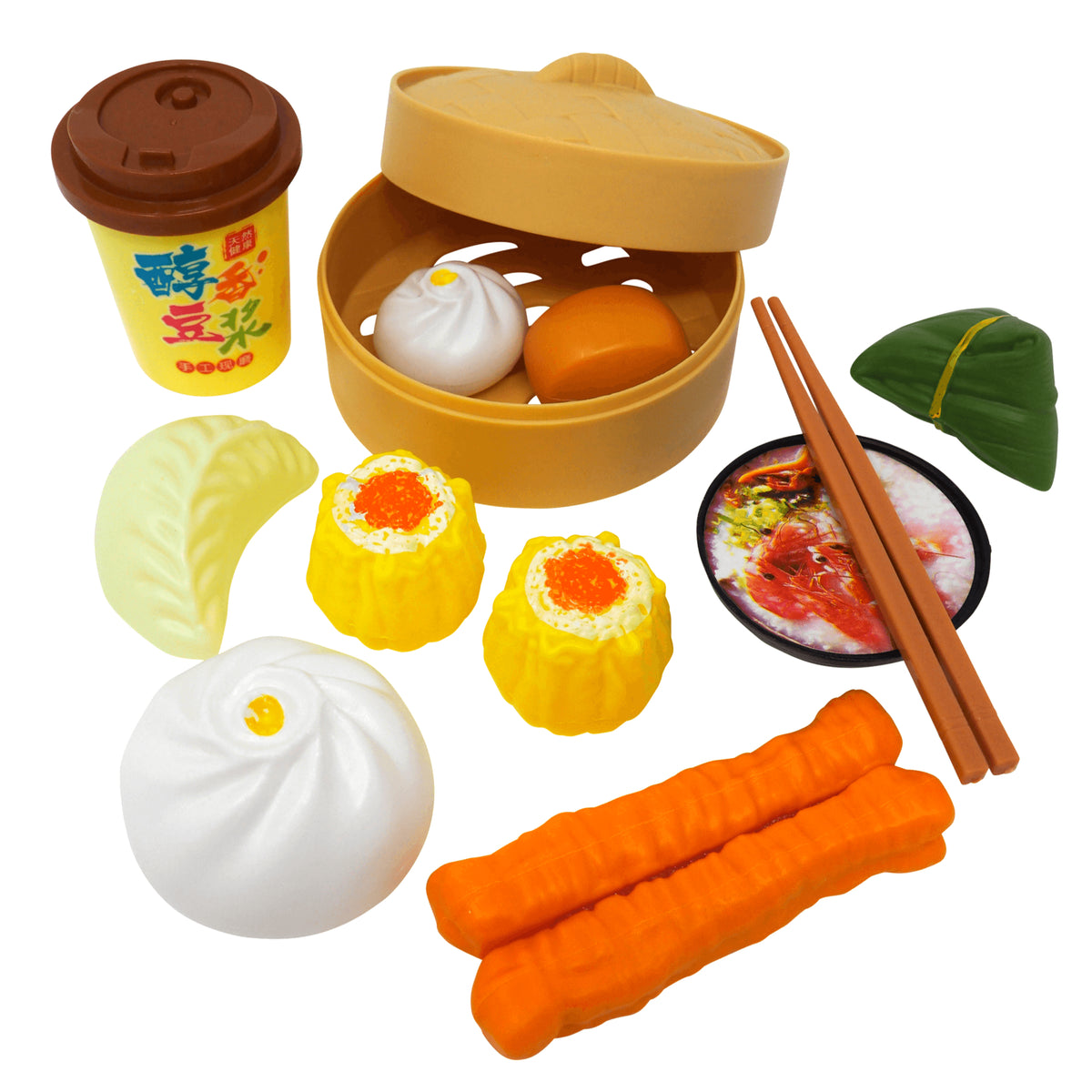 Asian Multicultural Breakfast Play Food Set: Savory Delights – tiny sponge