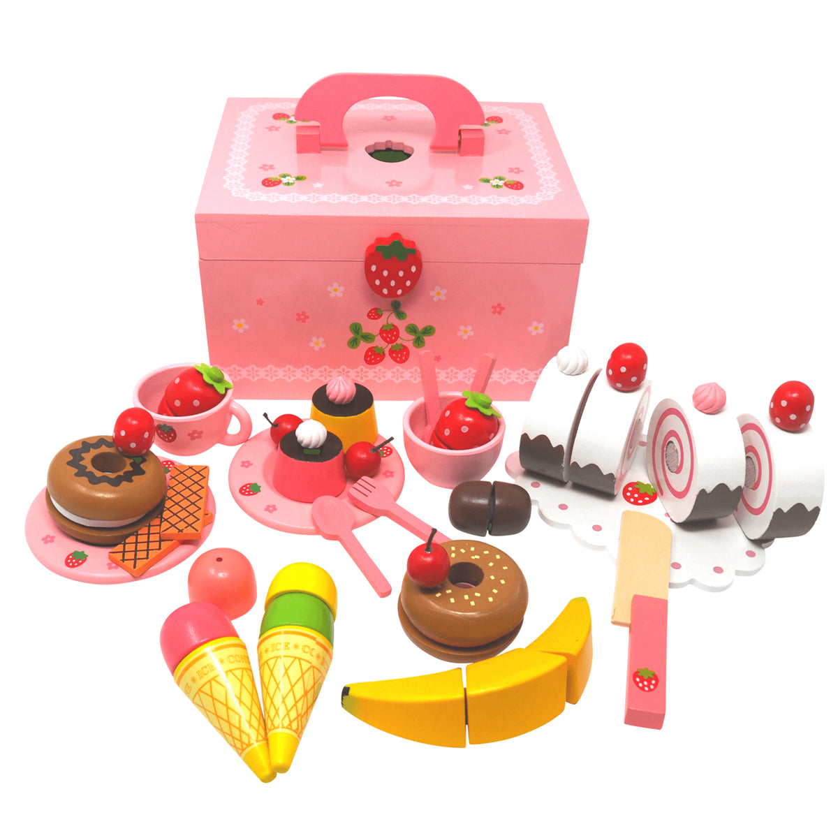 Deluxe Wooden Dessert Play Food Set – tiny sponge